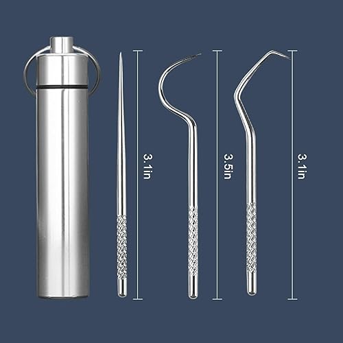 Dental Tools Dental Hygiene Cleaning Kit: Professional Dental Hygiene Cleaning Kit, Professional Plaque Remover for Teeth, Dental Pick Scaler Oral Care Tools Set 3pc - with Case