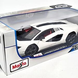 Maisto 1:18 Scale Dei-cast Lamborghini Countach LPI 800-4 White Color Special Edition