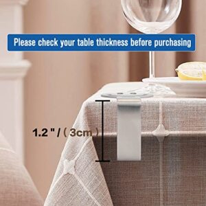 Skycase Tablecloth Clips,4 Packs Cute Stainless Steel Tablecloth Cloth Cover Clamps Holder, Table Cloth Holder & Skirt Clips,Picnic Table Clips for Kitchen Dining Party Outdoor Wedding Picnics,Smile