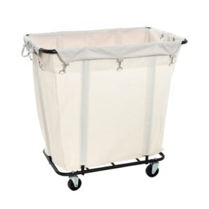 household essentials, black commercial laundry cart