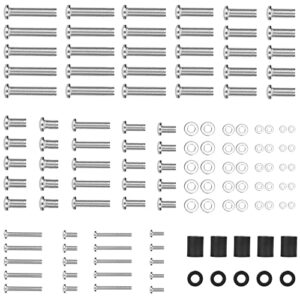 rust-free universal tv mounting hardware kit includes m4 m5 m6 m8 stainless steel bolts, washers, and spacers, fit all tvs up to 80 inch (125 pcs)