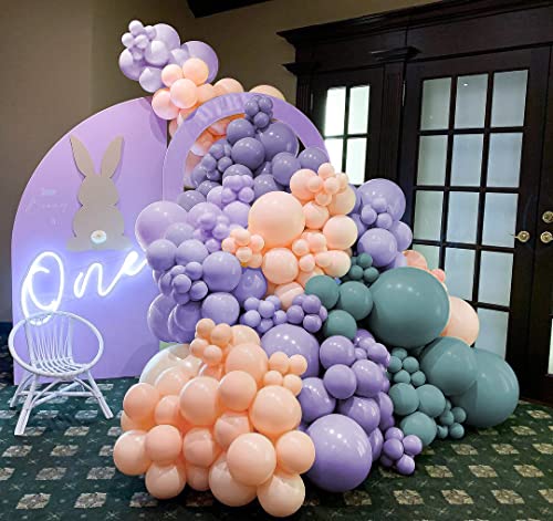 Purple Balloon Garland Kit - Double Stuffed Lavender Balloons Different Sizes 18/12/5 Inch Lilac Balloon Arch Latex Balloons For Birthday Baby Shower Wedding Bachelorette Party Decorations