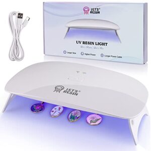 let's resin uv light for resin, large size portable uv resin light, faster curing&143g light weight uv lamp, resin supplies for uv resin, jewelry making, craft decor