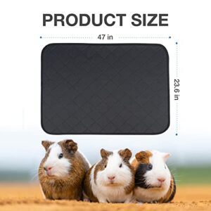 Pet Soft Guinea Pig Cage Liner Washable, Guinea Pig Fleece Cage Liners Pee Pad for Guinea Pigs Reusable, Hamsters, Rabbits, Small Animals Super Absorbent Fast Dry (Classic, 24x48 Inch)