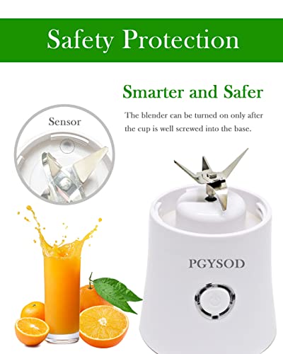 PGYSOD Portable Blender for Shakes and Smoothies, Personal Blender, Smoothie Blender to go with 17 oz Glass Cup