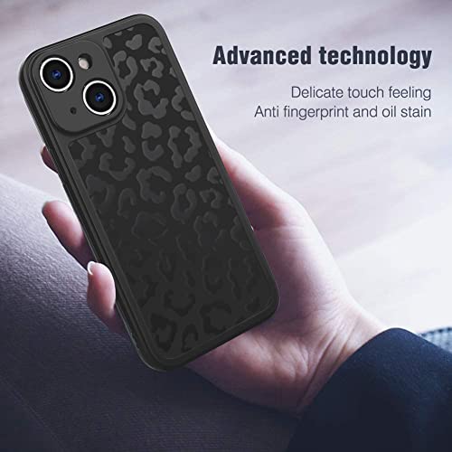 tharlet Compatible with iPhone 14 Leopard Case with Camera Protection - Leopard iPhone 14 Case Cheetah Print - Black Leopard iPhone 14 6.1 Inch Leopard Case