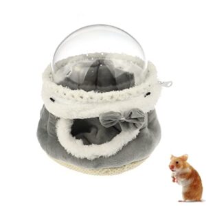 toysructin guinea pig bed hideout with skylight, warm hanging hamster hammock cozy rat house nest, washable small animal pet cuddle cave bird habitat for rats chinchilla degu ferrets hedgehog birds