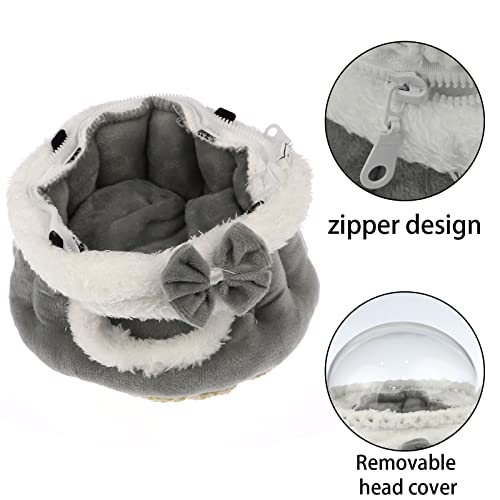 Toysructin Guinea Pig Bed Hideout with Skylight, Warm Hanging Hamster Hammock Cozy Rat House Nest, Washable Small Animal Pet Cuddle Cave Bird Habitat for Rats Chinchilla Degu Ferrets Hedgehog Birds