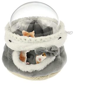 Toysructin Guinea Pig Bed Hideout with Skylight, Warm Hanging Hamster Hammock Cozy Rat House Nest, Washable Small Animal Pet Cuddle Cave Bird Habitat for Rats Chinchilla Degu Ferrets Hedgehog Birds