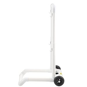 VEVOR Plastic Recycling Cart, 22.8" x 15.7" Hook-Type Moving Bin Cart with 2 Wheels, Easy Assembly & Weatherproof Well-Built Recycle Cart, for Simple Recycle Bin and Caddy, White