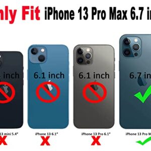 Qokey iPhone 13 Pro Max Case (6.7" 2021) - Cute 3D Love Heart Frame, Full Protection, Soft TPU Shockproof Cover, Women & Girls, Black