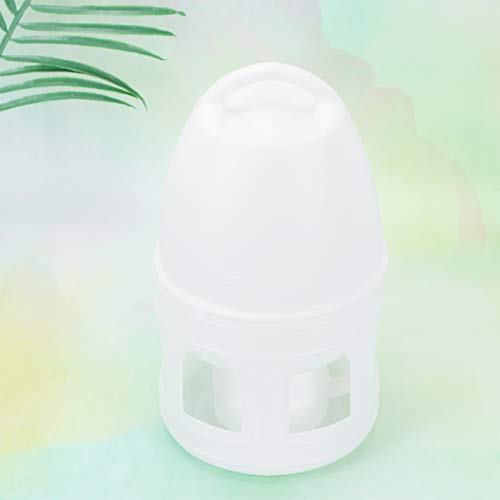 ULTECHNOVO Pigeon Feeder 5L Portable Automatic Feeders, Water Dispenser Hanging Water Bottles for Pigeons, Chickens, Quails and Other Small Animals Drinking Feeding (White) Chicken Water Feeder