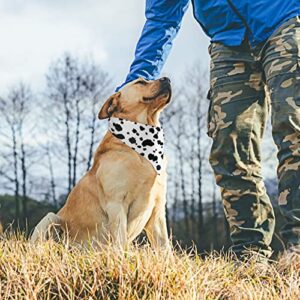 Dalmatian Print Pattern Dog Bandanas Pet Accessories Adjustable Triangle Scarf Washable Bibs Durable Kerchief for Small Medium Large Dogs Cats