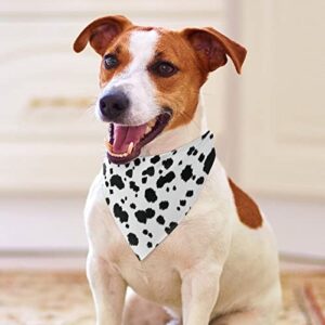 Dalmatian Print Pattern Dog Bandanas Pet Accessories Adjustable Triangle Scarf Washable Bibs Durable Kerchief for Small Medium Large Dogs Cats