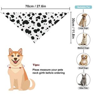 Dalmatian Print Pattern Dog Bandanas Pet Accessories Adjustable Triangle Scarf Washable Bibs Durable Kerchief for Small Medium Large Dogs Cats