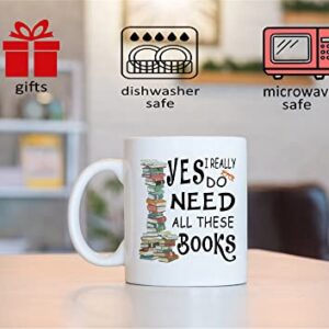 Qsavet Book Mug Gifts For Book Lovers, Book Cup, Bookish Gifts, Librarian Book Nerd Gifts, Birthday Present Gifts For Women Men Female Girls Christmas Birthday Readers Writers 11oz Novelty Coffee Mug