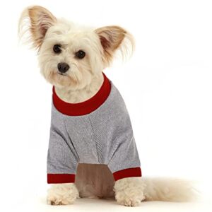 Dog Pajama Soft Dog Onesie Stretchy Pjs Pet Clothes Cat Shirt Outfit for Christmas Eve Costume Pocket Reindeer Pattern