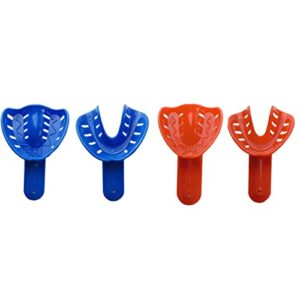 GXXMEI 12PCS 6 Sizes Dental Impression Tray for Adult/Children, Plastic Materials Teeth Holder Dental Central Supply for Oral Tools