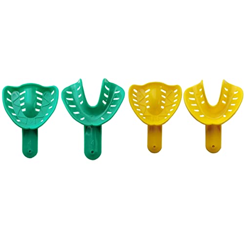 GXXMEI 12PCS 6 Sizes Dental Impression Tray for Adult/Children, Plastic Materials Teeth Holder Dental Central Supply for Oral Tools