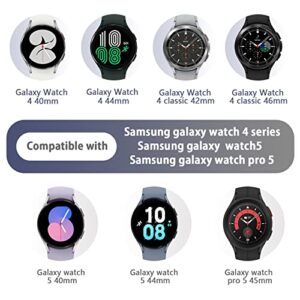 Oanux 5 Pack Band Compatible with Samsung Galaxy Watch 6/5/ 4 40mm 44mm, Galaxy Watch 5 Pro Bands 45mm/ Galaxy Watch 6/4 Classic 42mm 46mm, No Gap Silicone Replacment Strap with Colorful Buckle for Women Men