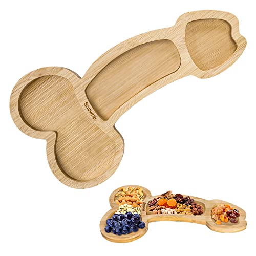 Snpwne Upgraded 17.3 * 10.4in Bamboo Charcuterie Boards and Cheese Board Set,Aperitif Board,Perfect House Warming Gift,Housewarming Gift, Bachelor Party Gift, Gag Gift, White Elephant GIft