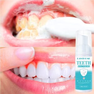 MIESCHER Teeth Whitening Mousse, Refreshing Breath Deep Cleaning Foam Toothpaste Natural Mouth Wash Water,Teeth Whitening Toothpaste Ultra Fine Mousse Foam Reduce Stains Oral Care Toothpaste