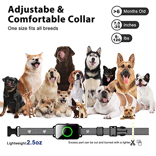 Dog Shock Collar, Dog Training Collar with Remote 2600FT, Haoteful Shock Collar for Large Medium Small Dogs 8-120lbs, 3 Modes Beep, Vibrating, Electric Shock, Security Lock, Waterproof & Rechargeable