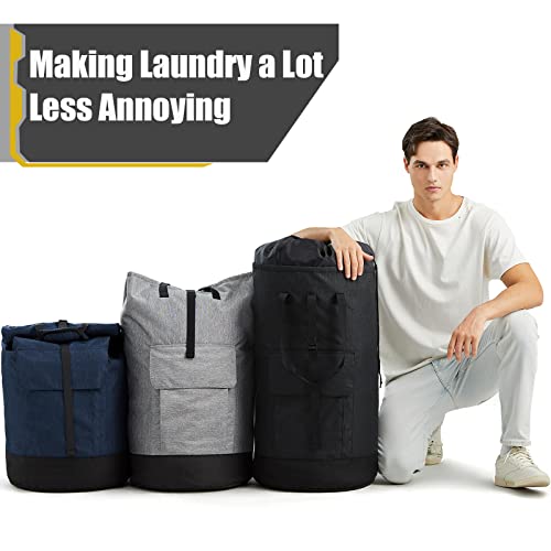 Laundry Backpack Bag 115L, Heavy Duty Laundry Bag with Shoulder Straps, Dirty Clothes Bag for College Dorm Essentials, Hamper Bag for Travel, Laundromat, Apartment, Beach, Camping