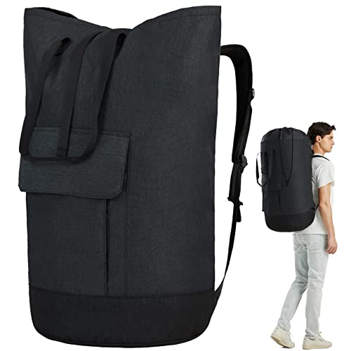 Laundry Backpack Bag 115L, Heavy Duty Laundry Bag with Shoulder Straps, Dirty Clothes Bag for College Dorm Essentials, Hamper Bag for Travel, Laundromat, Apartment, Beach, Camping