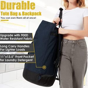 Laundry Backpack Bag 115L, Heavy Duty Laundry Bag with Shoulder Straps, Dirty Clothes Bag for College Dorm Essentials, Hamper Bag for Travel, Laundromat, Apartment, Beach, Camping