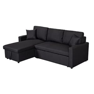 lilola home paisley sectional, black