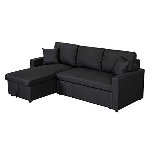 Lilola Home Paisley Sectional, Black