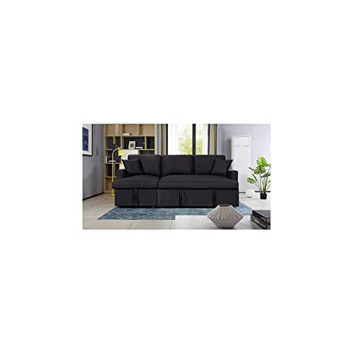 Lilola Home Paisley Sectional, Black