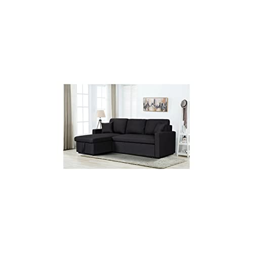 Lilola Home Paisley Sectional, Black