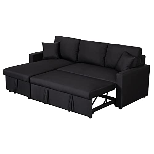 Lilola Home Paisley Sectional, Black