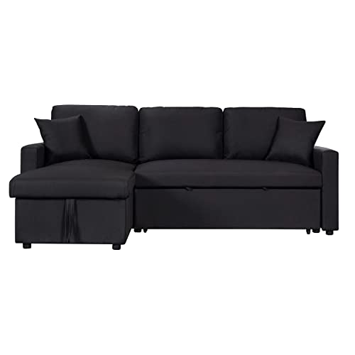 Lilola Home Paisley Sectional, Black