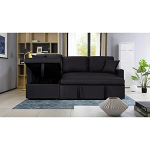 Lilola Home Paisley Sectional, Black