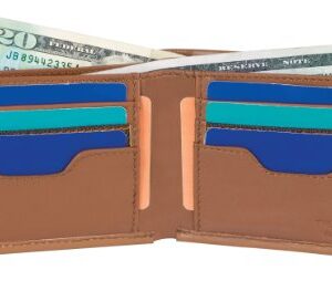 Travelon Safe Id Accent Billfold Wallet, Saddle, One Size