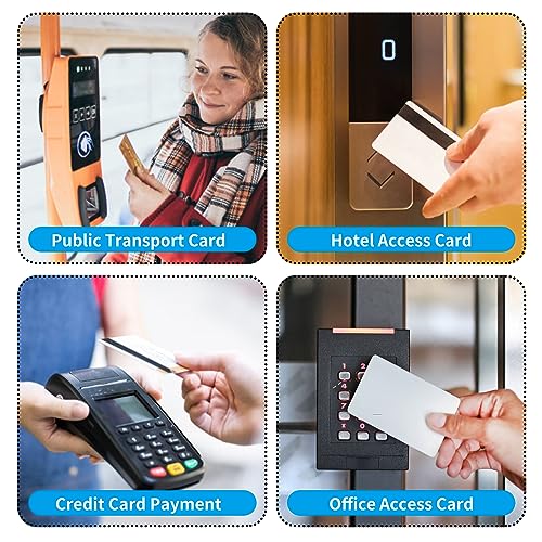 Owfeel RFID Blocking Secure Credit Card Sleeves Pack of 15 Contactless Card Protection Holders Credit Card ID Anti Theft Waterproof Protector- Silver