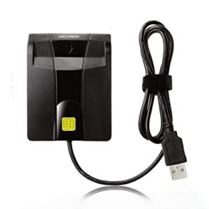 Saicoo DOD Military USB Common Access CAC Smart Card Reader, Compatible with Mac OS, Win (Horizontal Version)