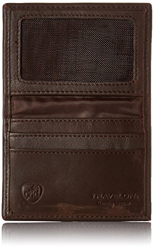 Travelon RFID Classic Card Case, Brown, One Size