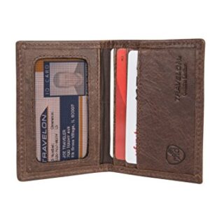 Travelon RFID Classic Card Case, Brown, One Size