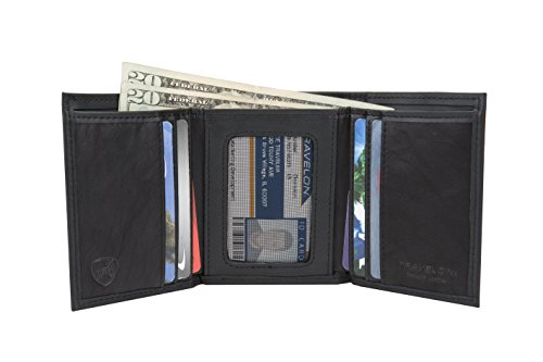 Travelon Safe Id Classic Trifold Wallet, Black, One Size