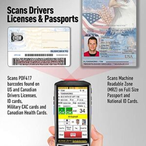 IDVisor Smart Plus ID Scanner - Drivers License and Passport Age Verification & Customer Management - Extra Large 5" LCD Screen, Charger Cradle, Hand Strap, Spare Battery & More