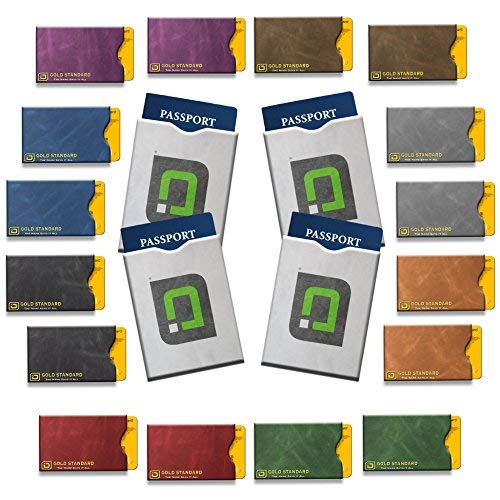 IDENTITY STRONGHOLD - RFID Blocking Sleeves, Set of 20 (16 Credit Card Sleeves + 4 Passport Sleeves) - Passport and Credit Card Protector Sleeves - Anti RFID Identity Theft Protection