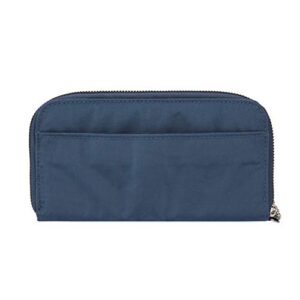 Travelon RFID Blocking Double Zip unisex-adult Nylon Wallet, Blue, 7.5 x 4 x 1.5