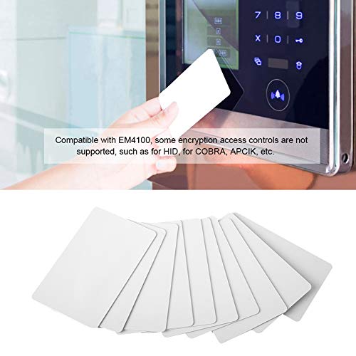 125KHz RFID Card, 100pcs Contactless RFID Access Cards EM4100 Read Only ID Smart Door Entry Access Control Cards RFID Proximity Smart ID Cards