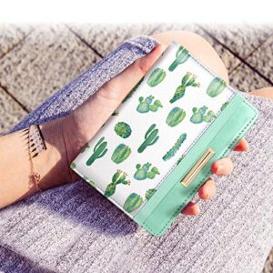 Passport Holder Cover,Traveling Passport Case Cute Passport Wallet for Women,Cactus