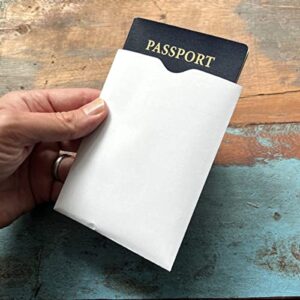 5 Pack - RFID Passport Protector Sleeve with 13.56 mhz Signal Blocking Protection - USA Made - Secure Anti Theft Passport Cover Shield for Passport Books Great for Travel by Specialist ID