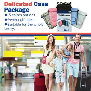 Travel Wallet, RFID Blocking Passport Wallets for Women Waterproof Slim Neck Wallet Carteras De Mujer Anti-Theft Cell Phone Neck Purse for Men and Women Travel Accessories Gifts - Black